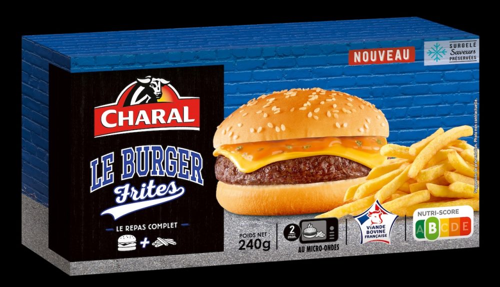 Le combo burger frites est disponible chez Charal - Frigoandco.com